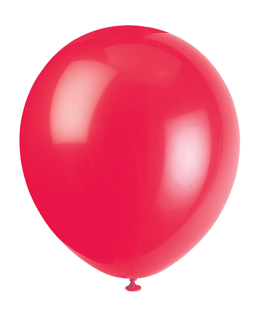 Individual Solid Colored Latex Balloon (Ruby Red) - alinpartysupply.com
