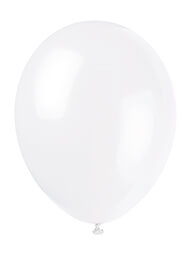 Individual Solid Colored Latex Balloon (White) - alinpartysupply.com
